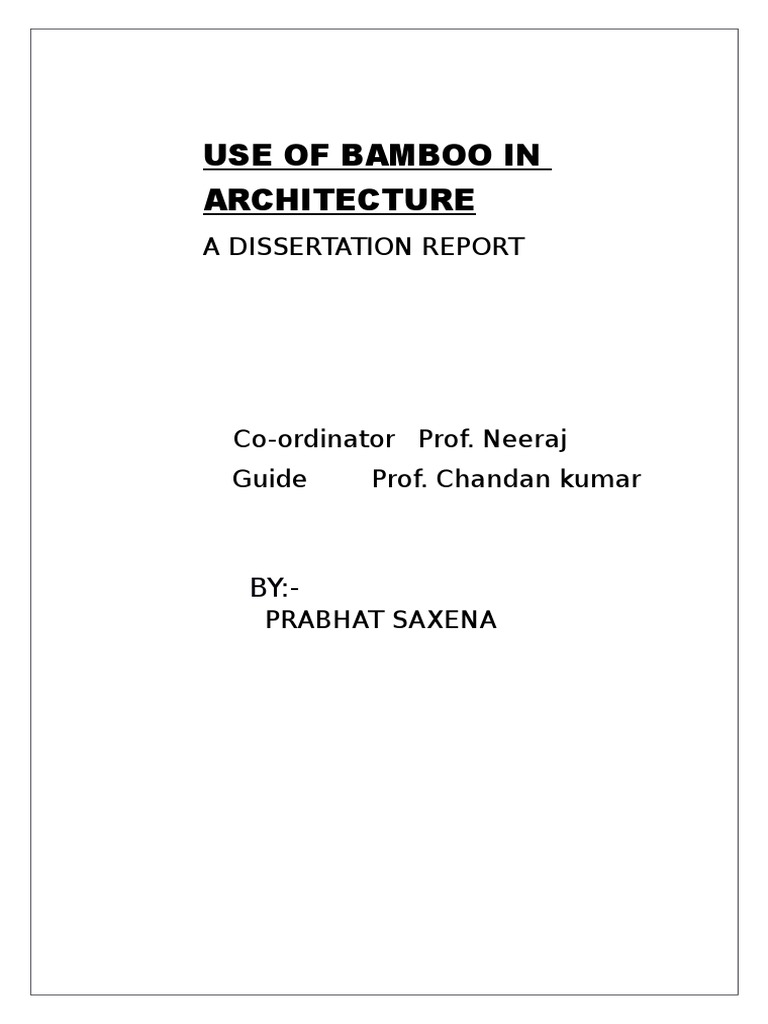 Use of Bamboo in Architecture | PDF | Bamboo | Wood