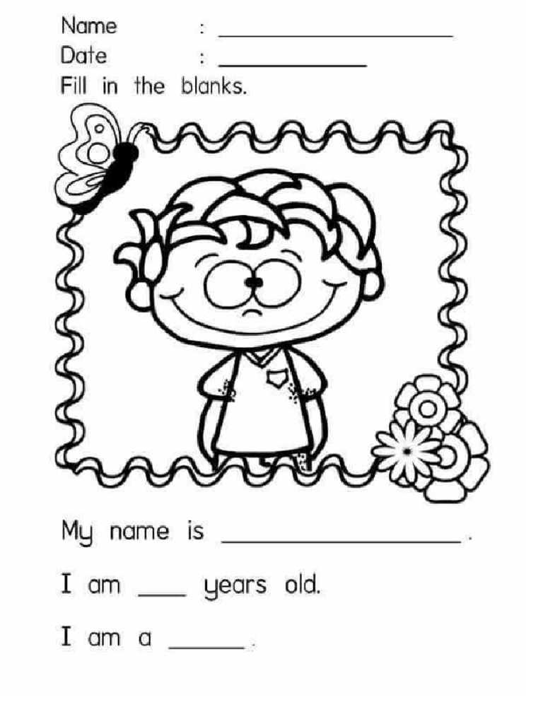 Myself Worksheet | PDF