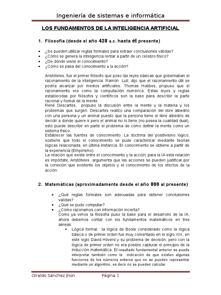 Los Fundamentos de La Inteligencia Artificial | PDF | Ciencias de la ...