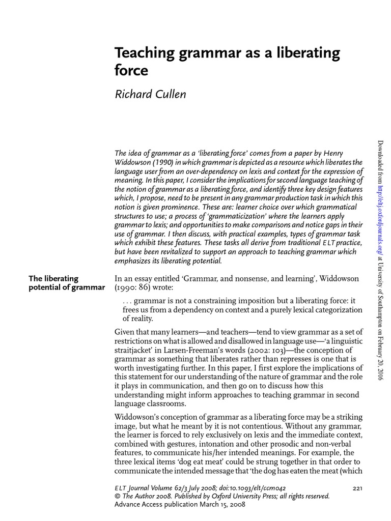 Grammar's Liberating Role in Language | PDF | Hubble Space Telescope ...