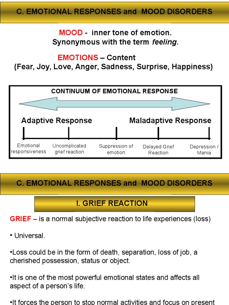 4. Emotional Responses and Mood Disorders | Mania | Major Depressive ...
