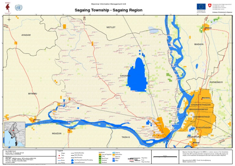 Sagaing Map | PDF | Myanmar