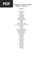 Call of Cthulhu 7th Ed. Combat Cheat Sheet | PDF