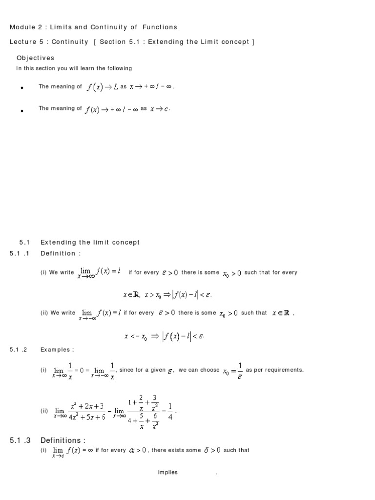 Module 2 Limits And Continuity Of Functions Lecture 5 Continuity 5375
