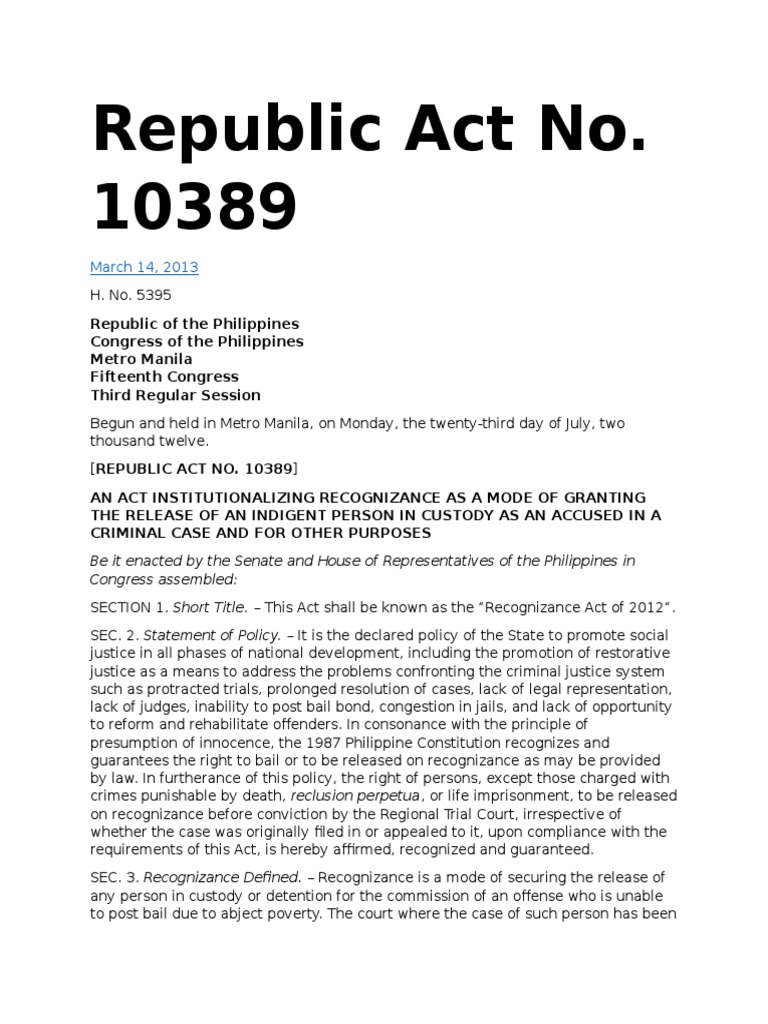 Recognizance PDF | PDF | Bail | Crime & Violence