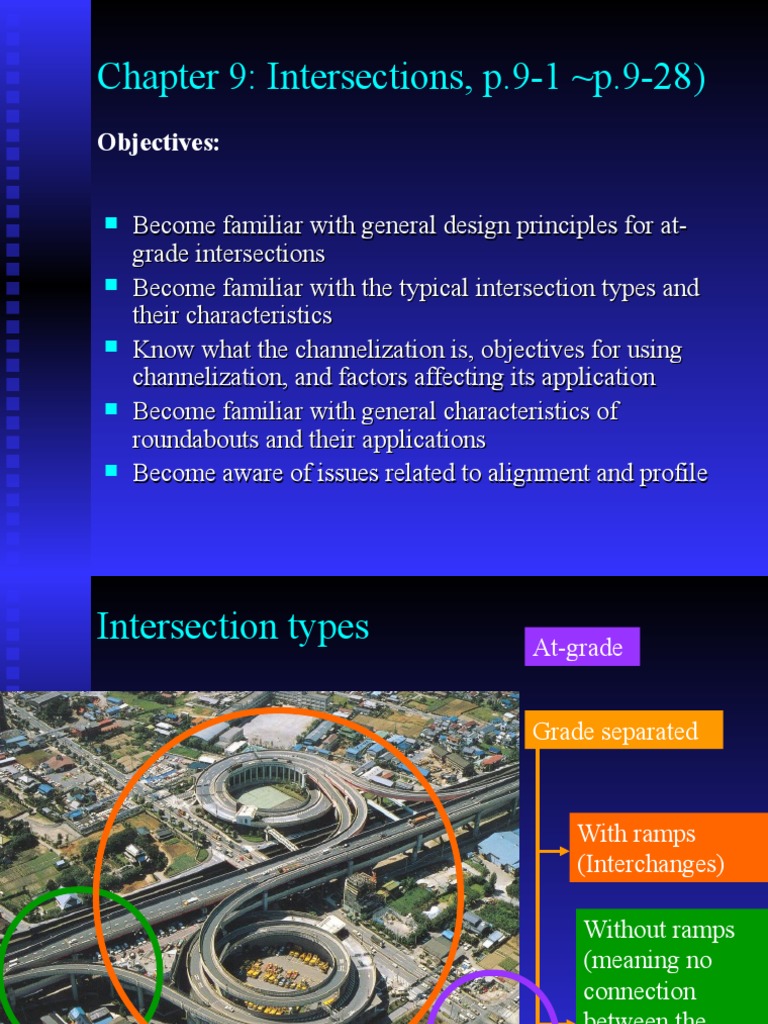 Ch9-1 Types of Intersections | PDF | Traffic | Intersection (Road)