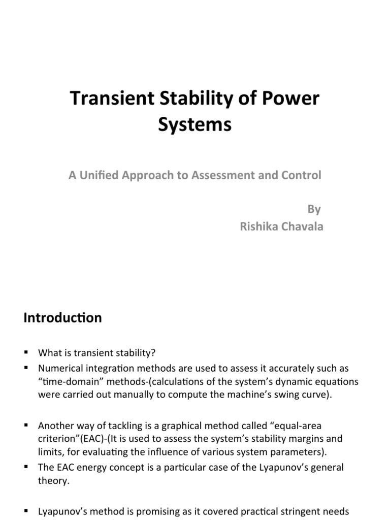 Power System Stability Guide | PDF | Stability Theory | Array Data ...