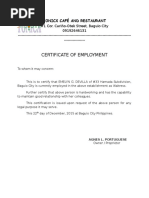 Certificate of Employment COE Template | PDF