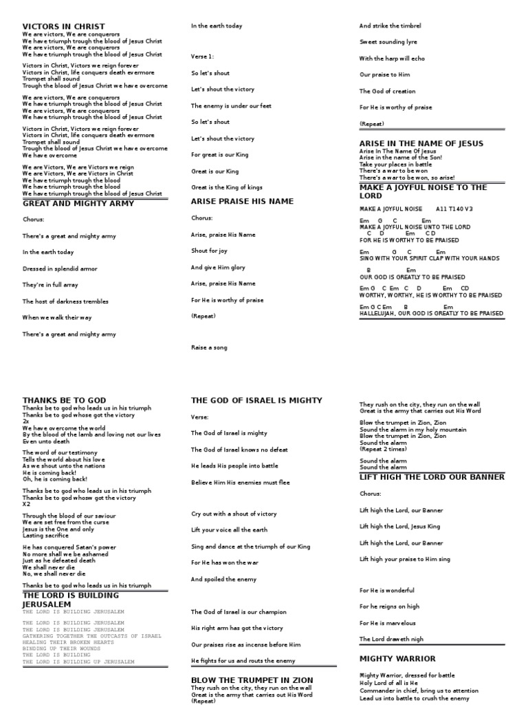 Mighty Warrior Album Songs Lyrics | PDF | Religious Behaviour And ...