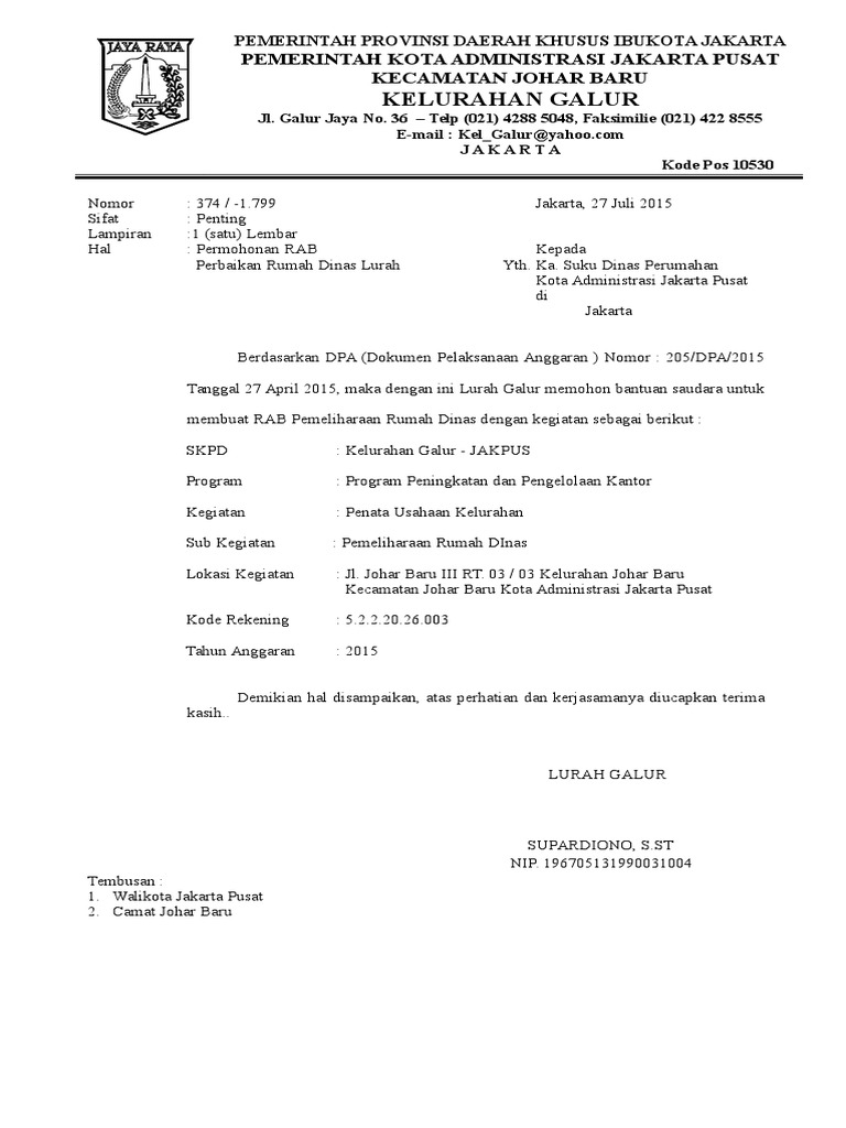 SURAT RAB Pemeliharaan Rumah Dinas | PDF | Griya & Taman | Sains ...