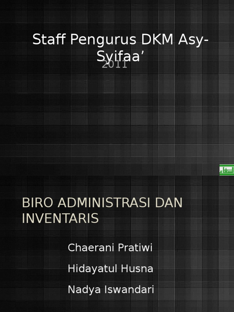 DKM Asy-Syifaa’ Staff Directory 2011 | PDF