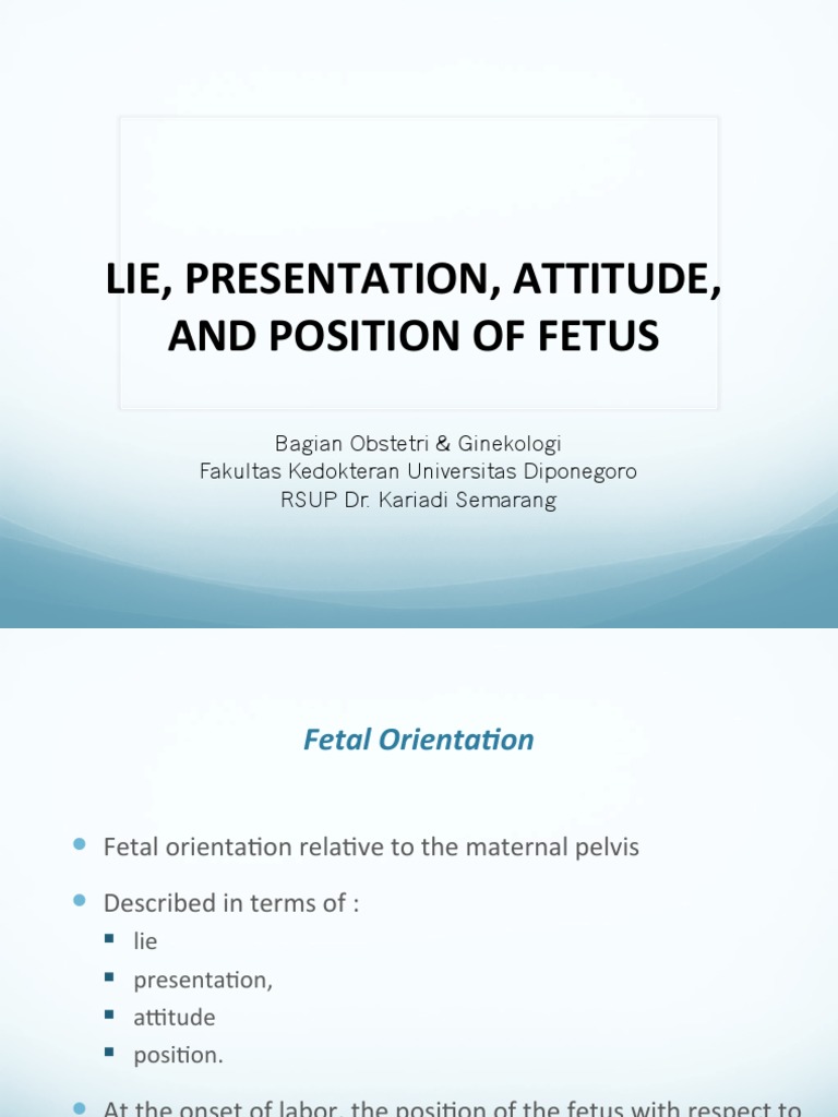 Fetal Orientation: A Guide to Lie, Presentation, Attitude, Position and ...
