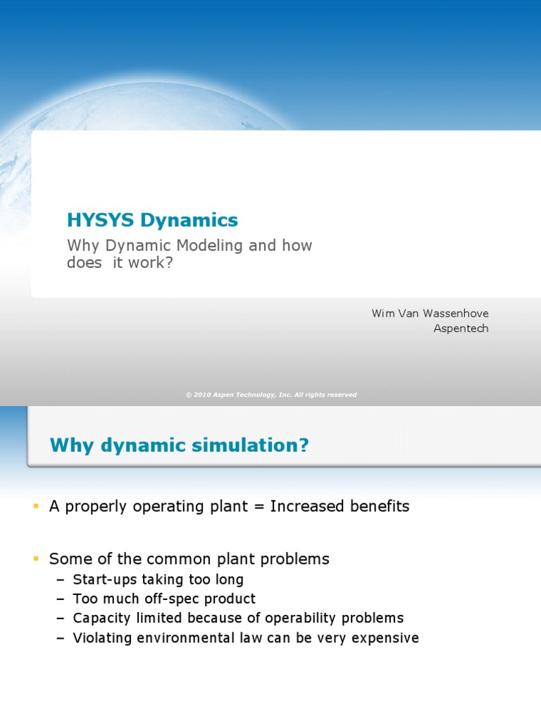 HYSYS Dynamics, Software | PDF | Simulation | Fluid Dynamics