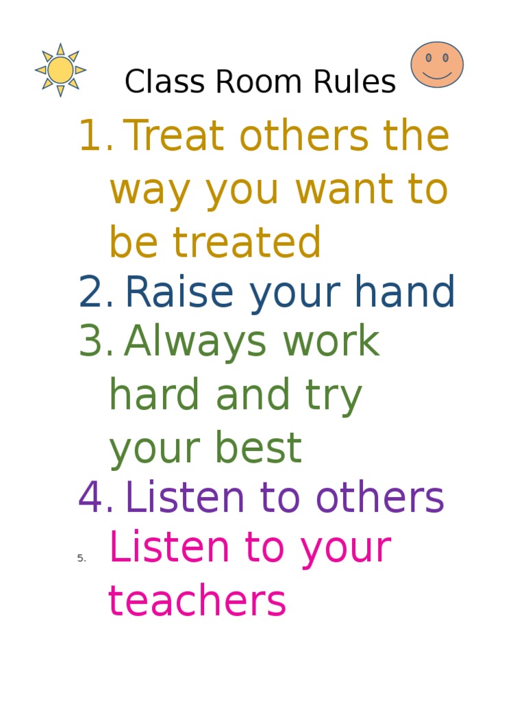 Class Room Rules | PDF