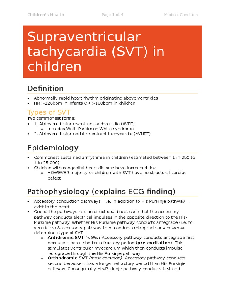 Supraventricular Tachycardia in Children | Cardiac Arrhythmia ...