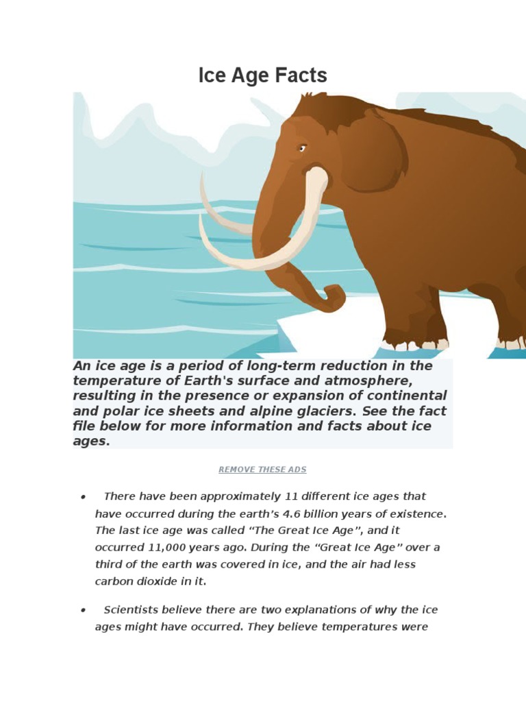 Ice Age Facts | Download Free PDF | Ice Age | Ice