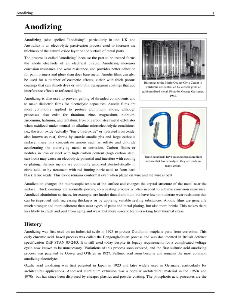 Anodizing Pdf Corrosion Manmade Materials