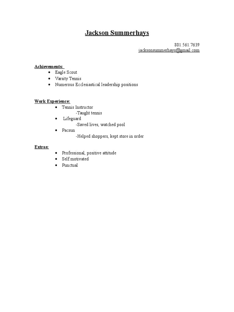 Jackson Resume | PDF