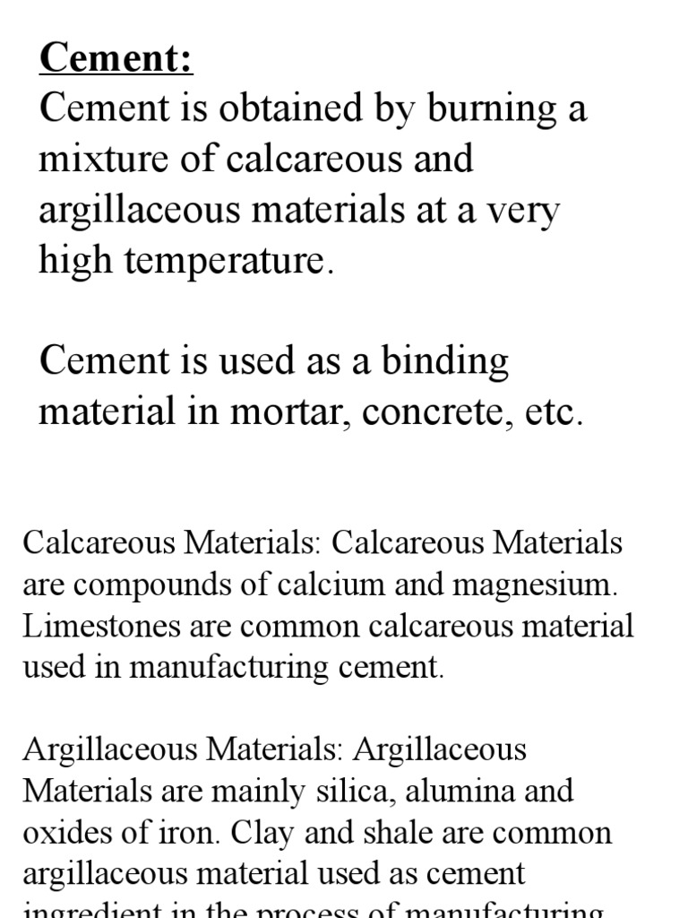 Cement | PDF | Concrete | Industrial Processes