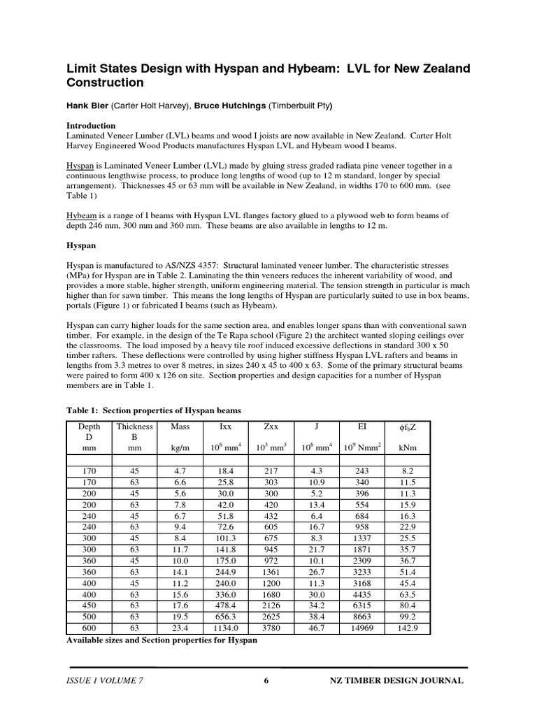 Limit States Design With Hyspan and Hybeam | PDF | Lumber | Beam ...