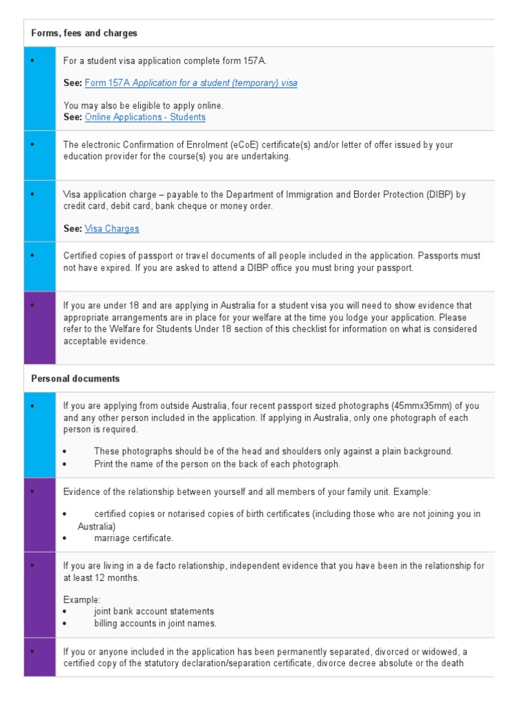 Form 157A Application: For A Student (Temporary) Visa | PDF | Travel ...