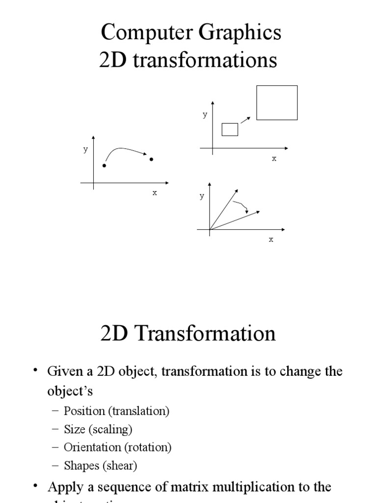 COMPUTER GRAPHICS 2D Transformations | PDF | 2 D Computer Graphics ...