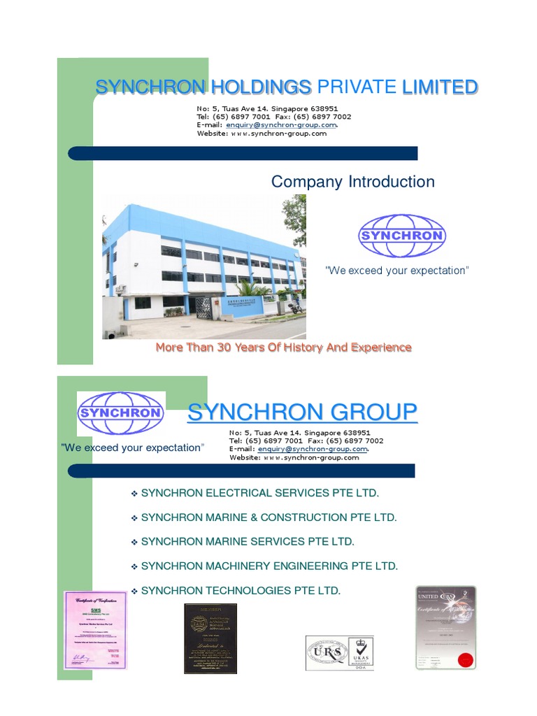 Synchron Group | PDF | Electric Motor | Engines