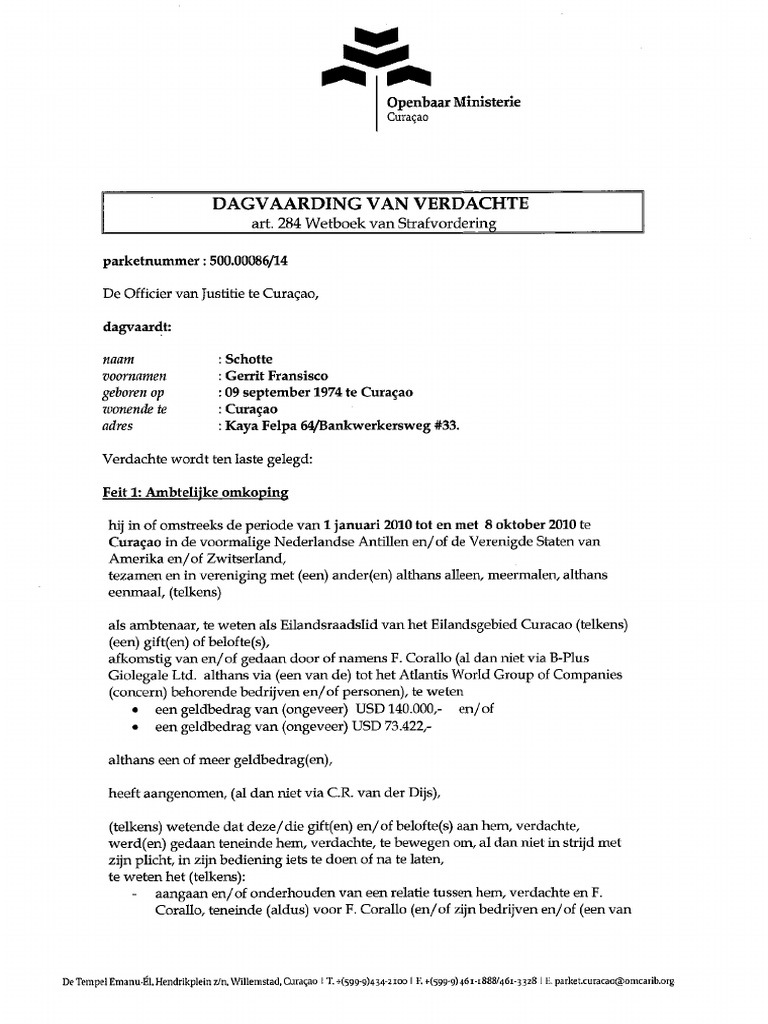 2015 02 27 - Babel Openbaar Ministerie Dagvaarding Cicely Van Der Dijs ...