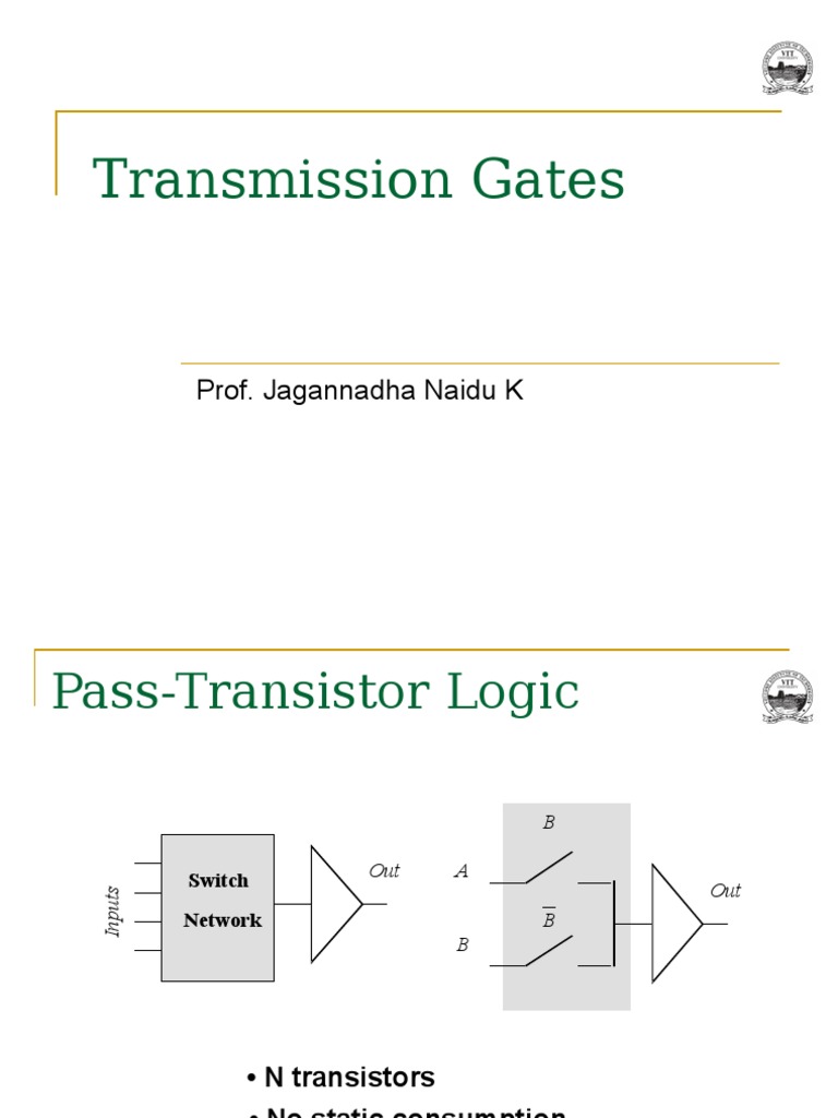 Transmission Gates in VLSI Logic | PDF