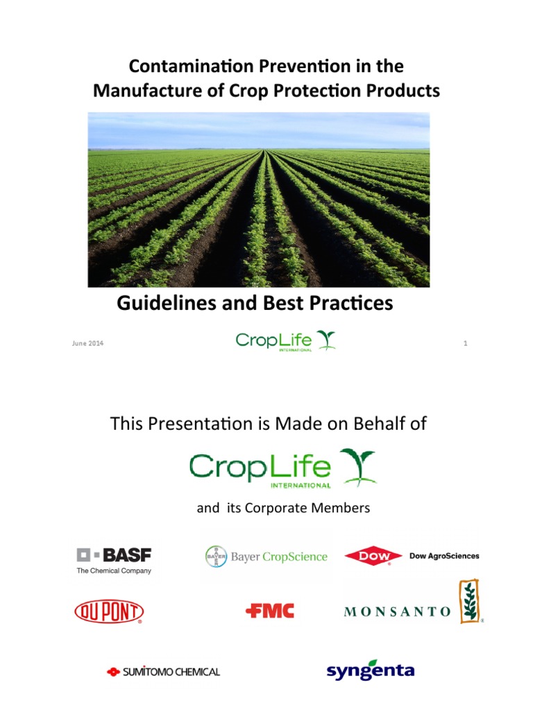 Contamination Prevention in The Manufacture of Crop Protection Products ...