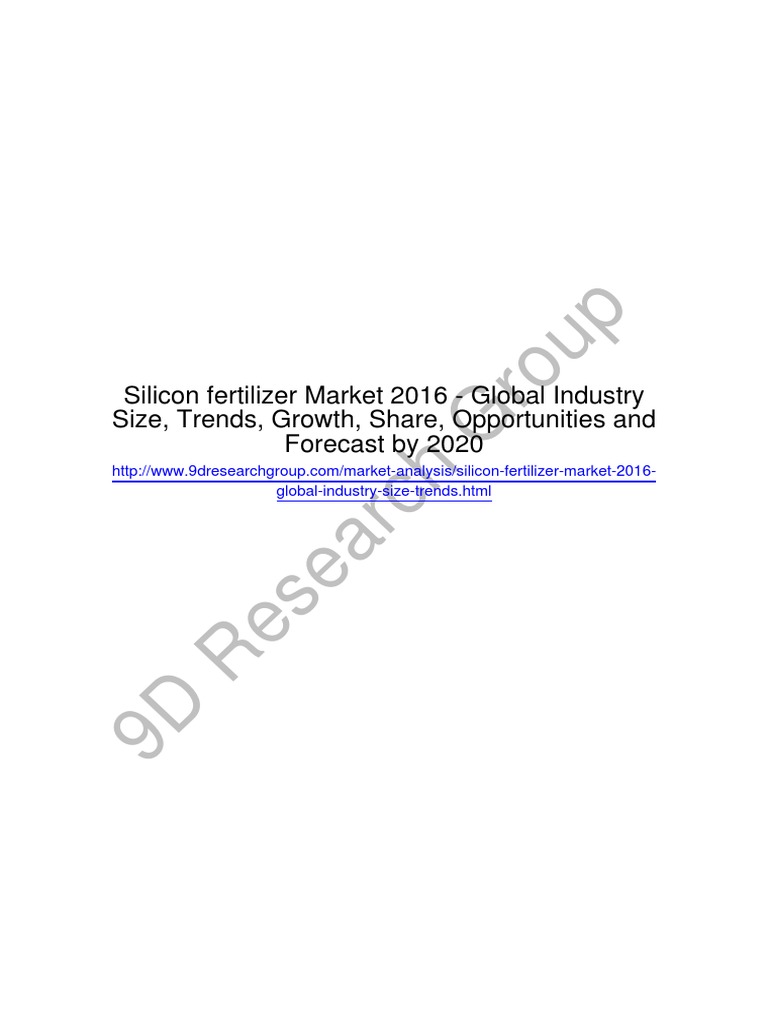 9d Research Group Pdf Market Analysis Fertilizer