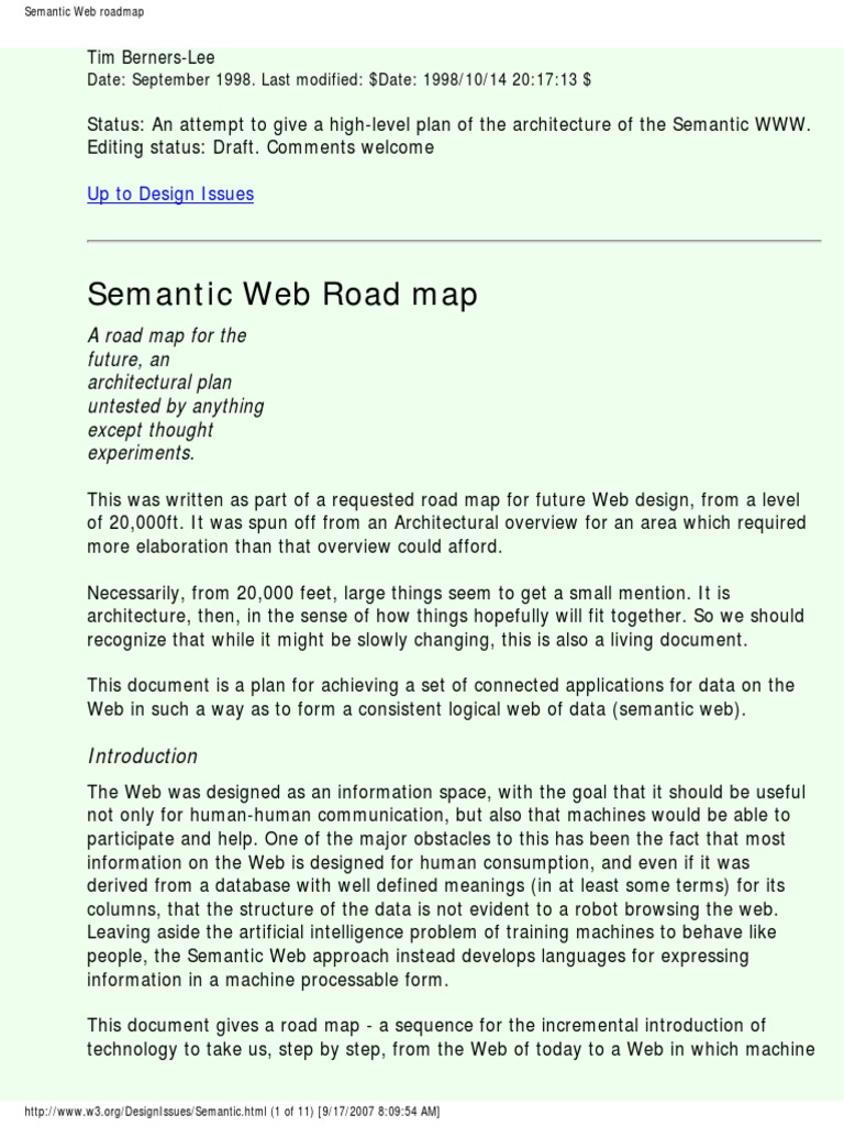Semantic We Broad Map | PDF | Resource Description Framework | Semantic Web
