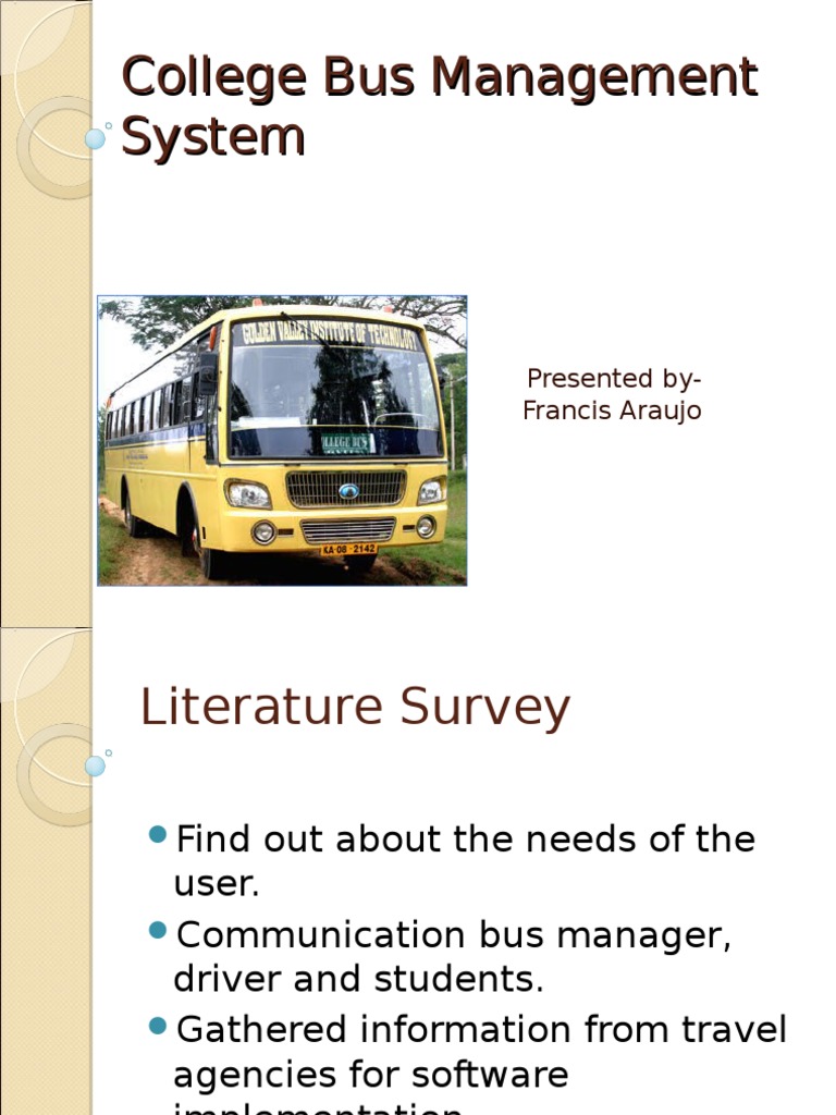College Bus Management System | PDF | Databases | Password