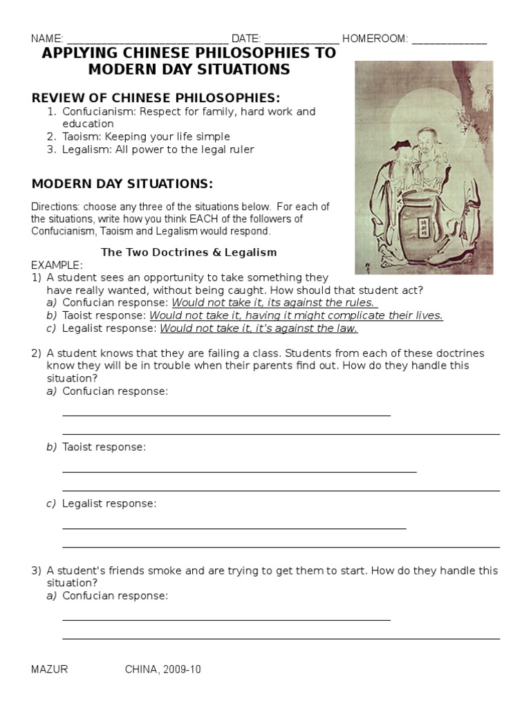 Chinese Philosophies in Modern Scenarios | PDF | Career & Growth ...