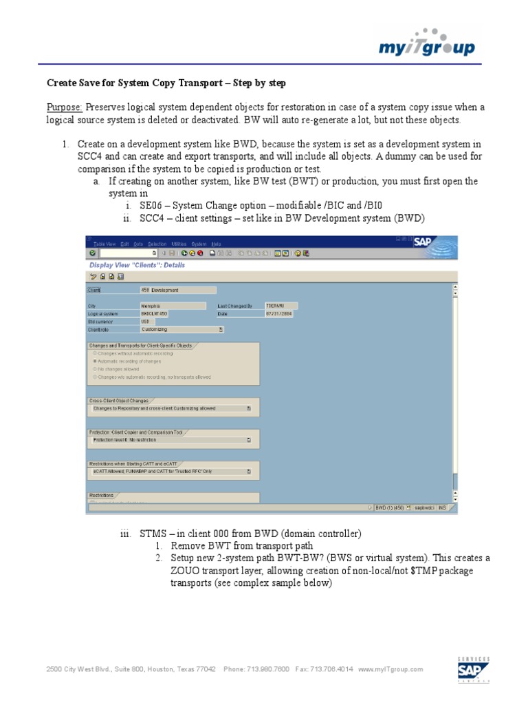 Create Save For System Copy Transport | PDF | Digital Technology ...