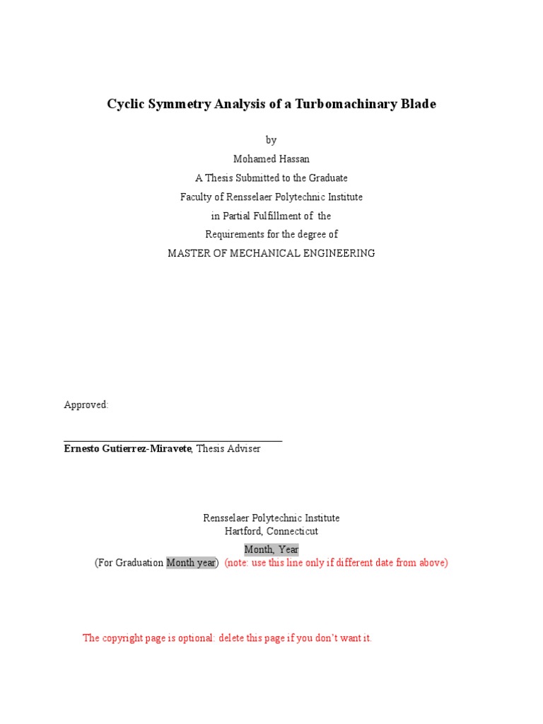 Cyclic Symmetry Modal Analysis Pdf Symmetry Thesis