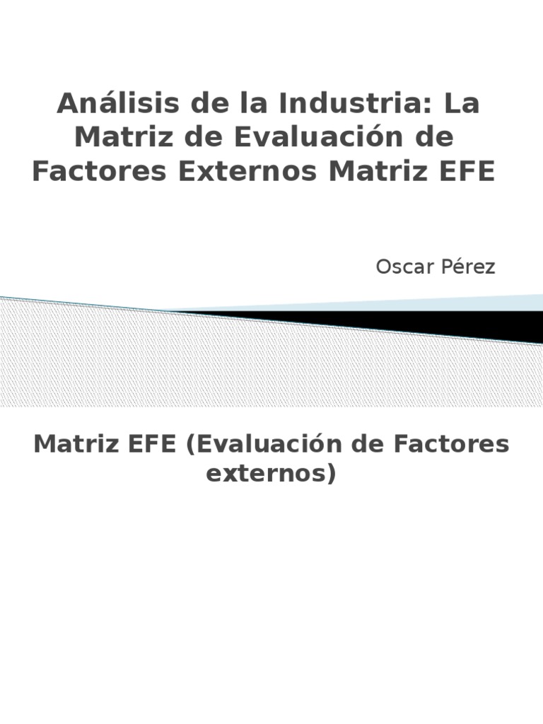 Matriz Efe y Efi | PDF | La política fiscal | Marketing