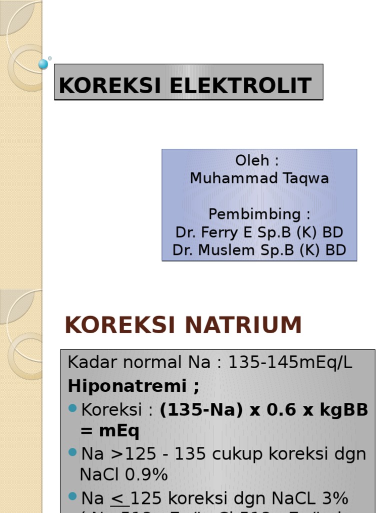 Koreksi Elektrolit | PDF