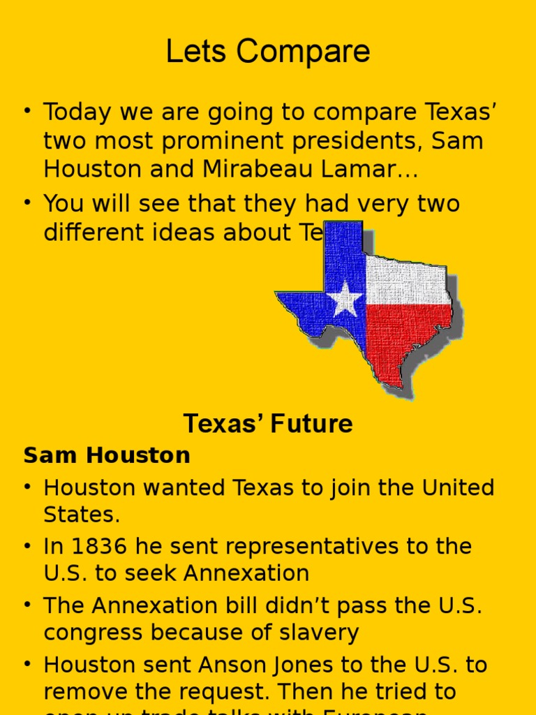 Lets Compare Houston and Lamar | PDF | Texas | Texas Revolution