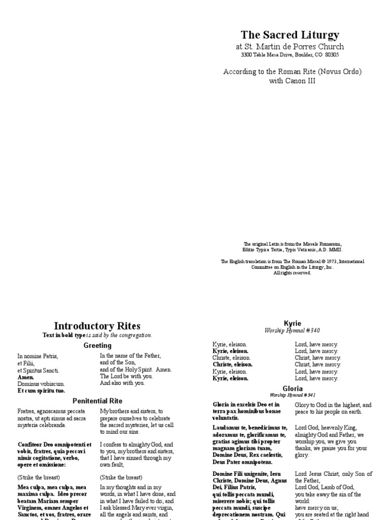 Latin Mass Booklet | PDF | Mass (Liturgy) | Catholic Liturgy