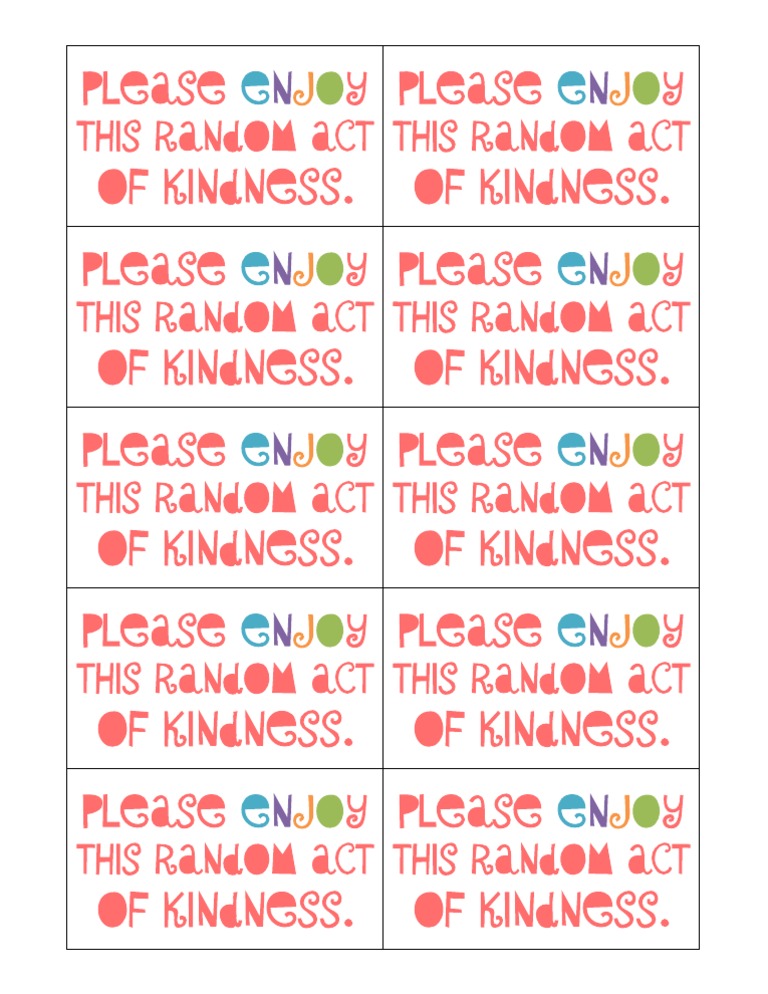 Random Act of Kindness | PDF