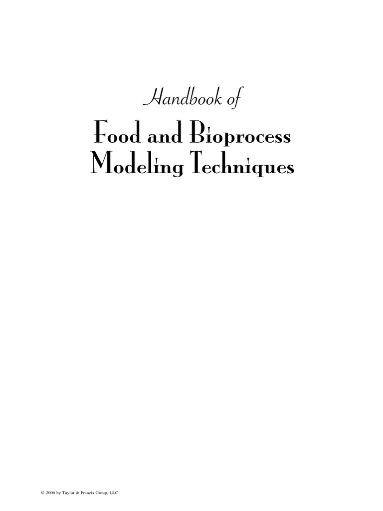 Handbook of Food and Bioprocess Modeling Techniques | PDF | Artificial ...