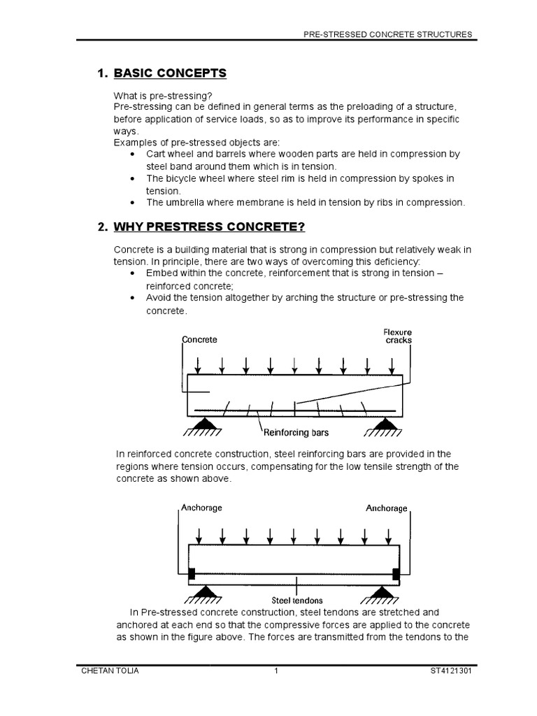 Notes On Pre-Stressed Concrete. | PDF | Prestressed Concrete ...