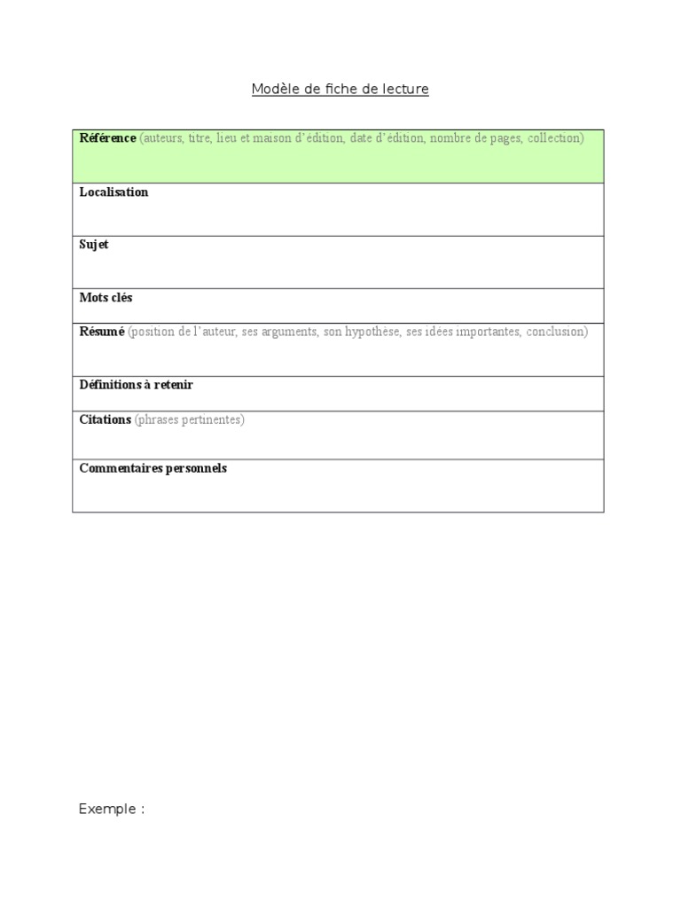 Modèle de fiche de lecture PDF | PDF | Science | Électronique