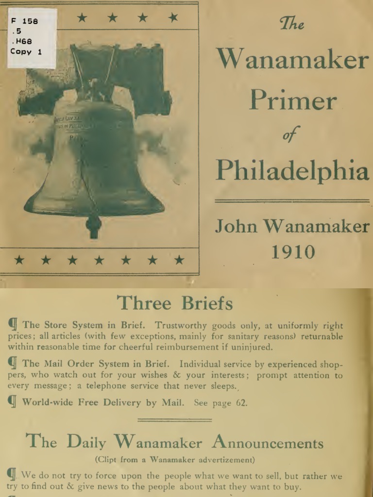 (1910) The Wanamaker Primer of Phiadellphia | PDF | Philadelphia | Lenape