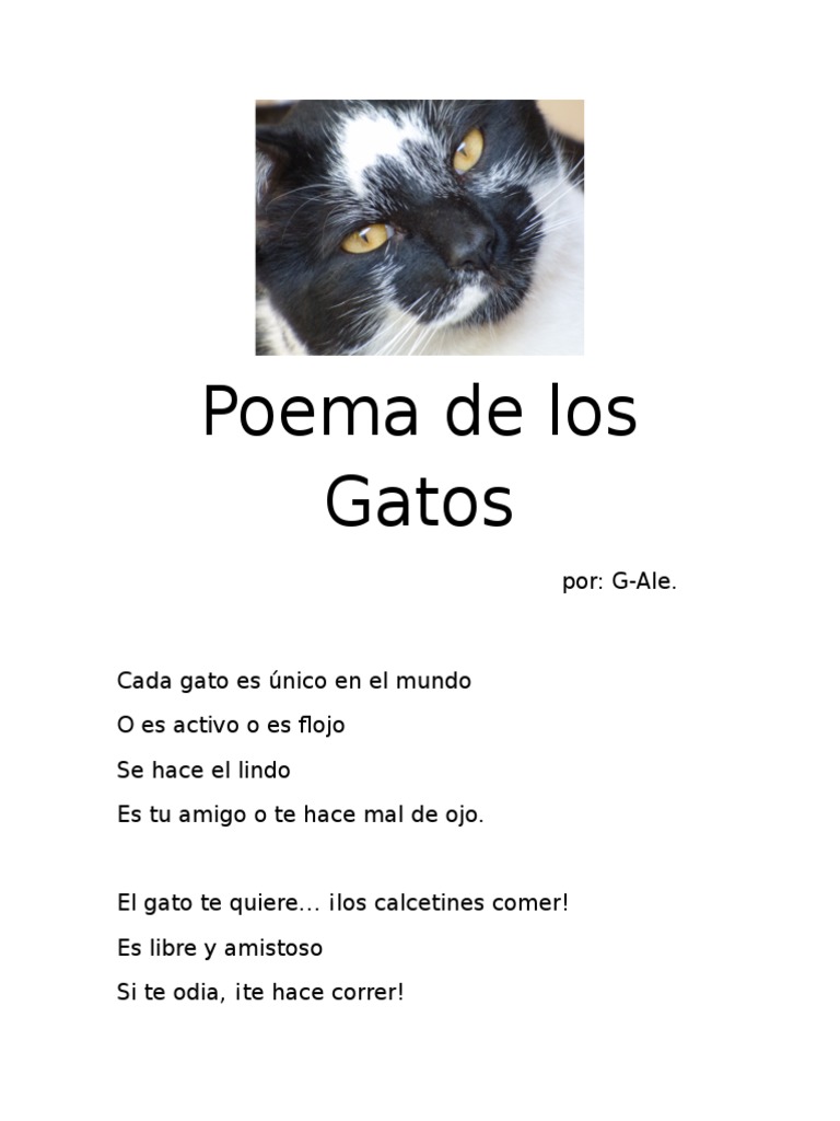 Poema Los Gatos. | PDF