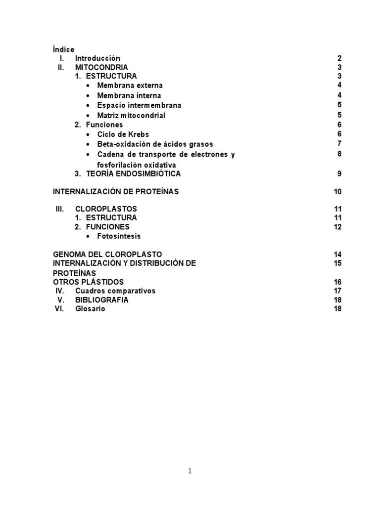 Conversion de Energia Mitocondria y Cloroplastos | PDF | Mitocondria ...
