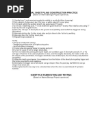 Sheet Piling Installation Method Statement | PDF | Deep Foundation ...