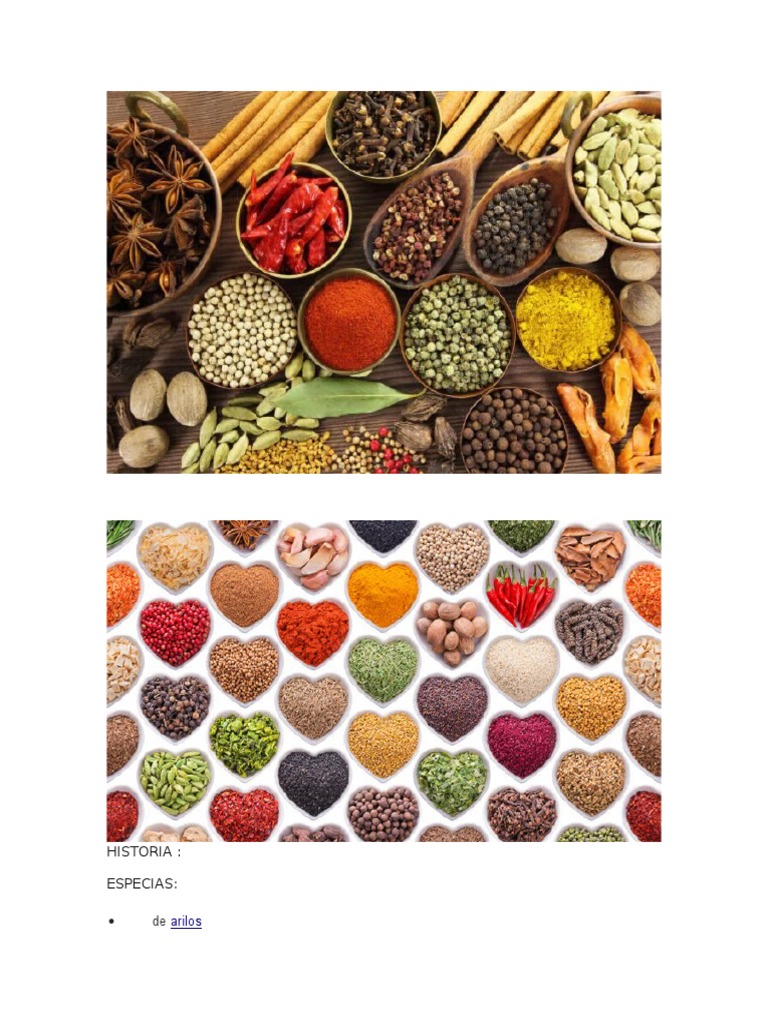Especias y Hierbas Aromáticas: Guía Completa | PDF | especia | Pimienta ...