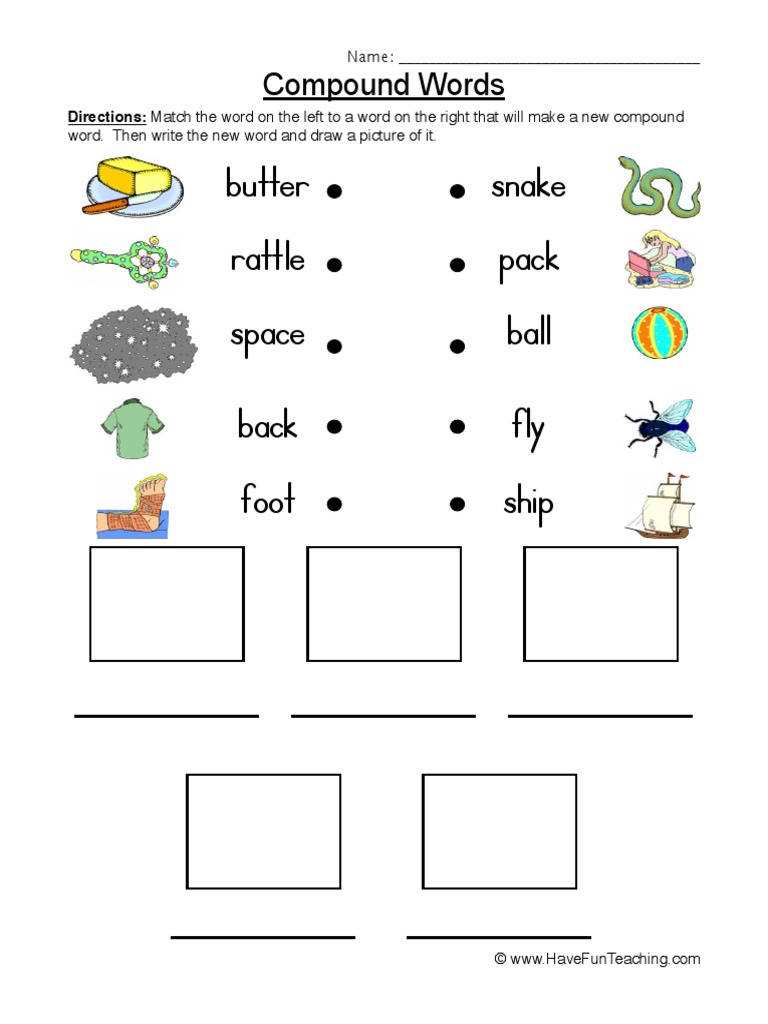 Compound Words Worksheet 1 | PDF | Semantics | Linguistics